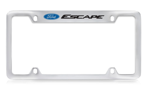 Ford Escape with Logo Top Engraved Chrome Plated Solid Brass License ...