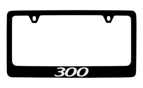 Chrysler 300 Black Coated Zinc License Plate Frame Holder with Silver ...