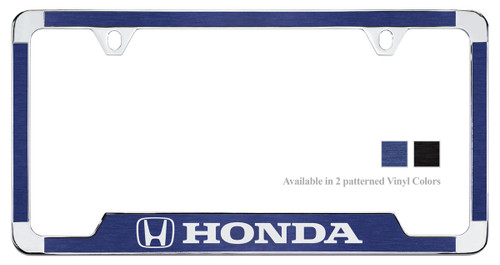 Honda Logo and Wordmark Chrome Plated License Plate Frame with ...