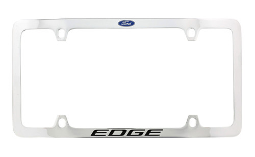 Ford Edge with Logo Thin Rim Chrome Plated Metal License Plate Frame Holder