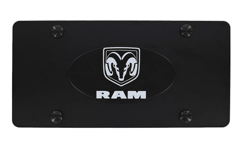 Ram Wordmark Emblem with Black Finish Decorative Vanity Front Plate