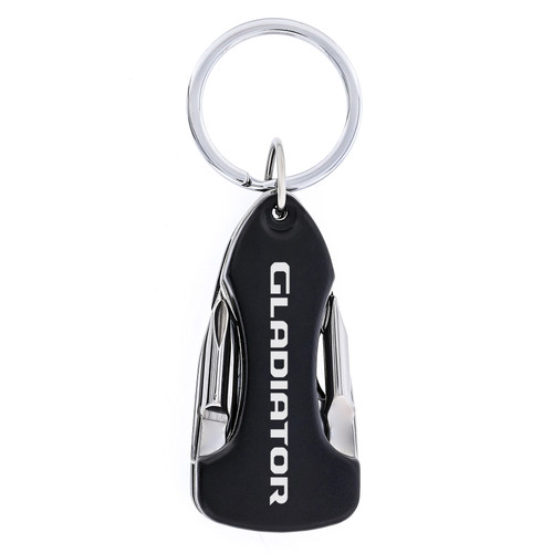Metal Multi Tool Keychain with Laser Engraved Gladiator Logo