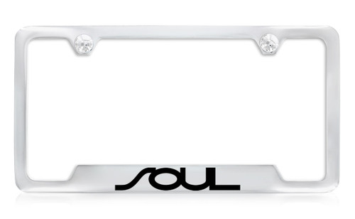 Chrome Plated Metal License Plate Frame with Soul Logo