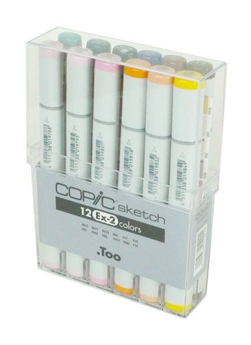 Copic Sketch Markers Warm Grey 12 Pen Set - Copic Shop