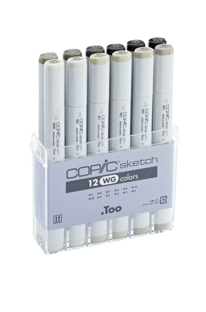 COPIC CLASSIC MARKER - 12 PEN - WARM GREY SET - Copic Shop