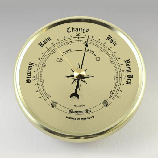 Patio, Lawn & Garden 2-3/4 Blue Barometer Insert Outdoor Décor