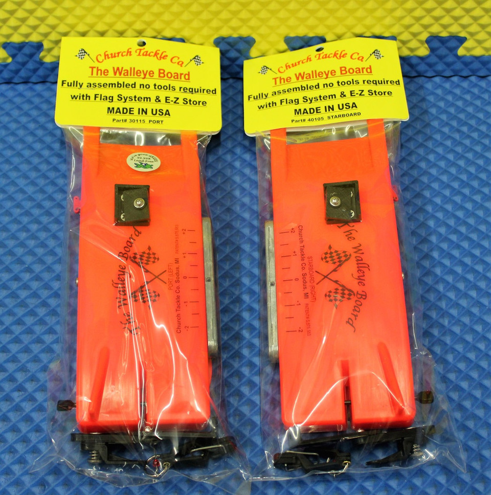 Church Tackle The Walleye Board With Flag System & E-Z Store Planer Boards NEW FOR 2019 CHOOSE ...