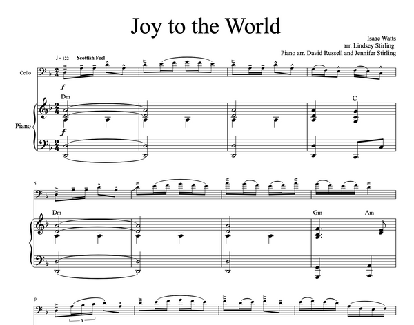 Lindsey Stirling Sheet Music Joy To The World Sheet Music For Cello