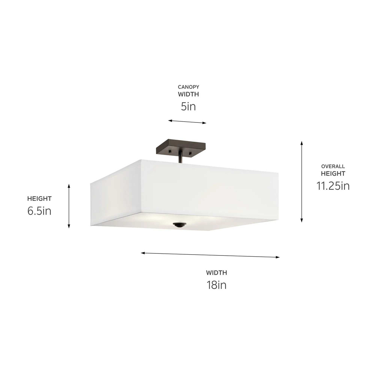 Shailene 3 Light Semi Flush Mount by Kichler Lighting