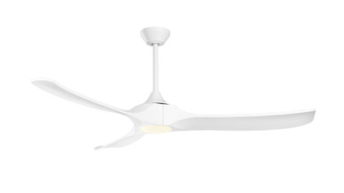 Woodern 60" Matte White Smart Ceiling Fan By Mirage | The Lighting Shoppe