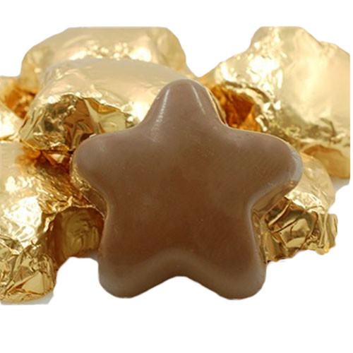 Solid Milk Chocolate Gold Stars