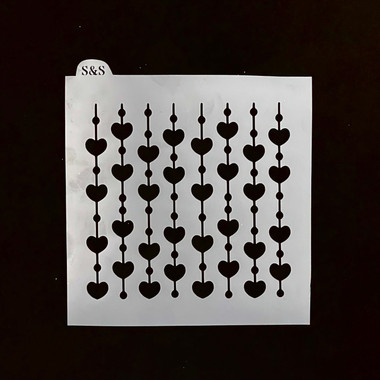 Beaded Heart Stencil