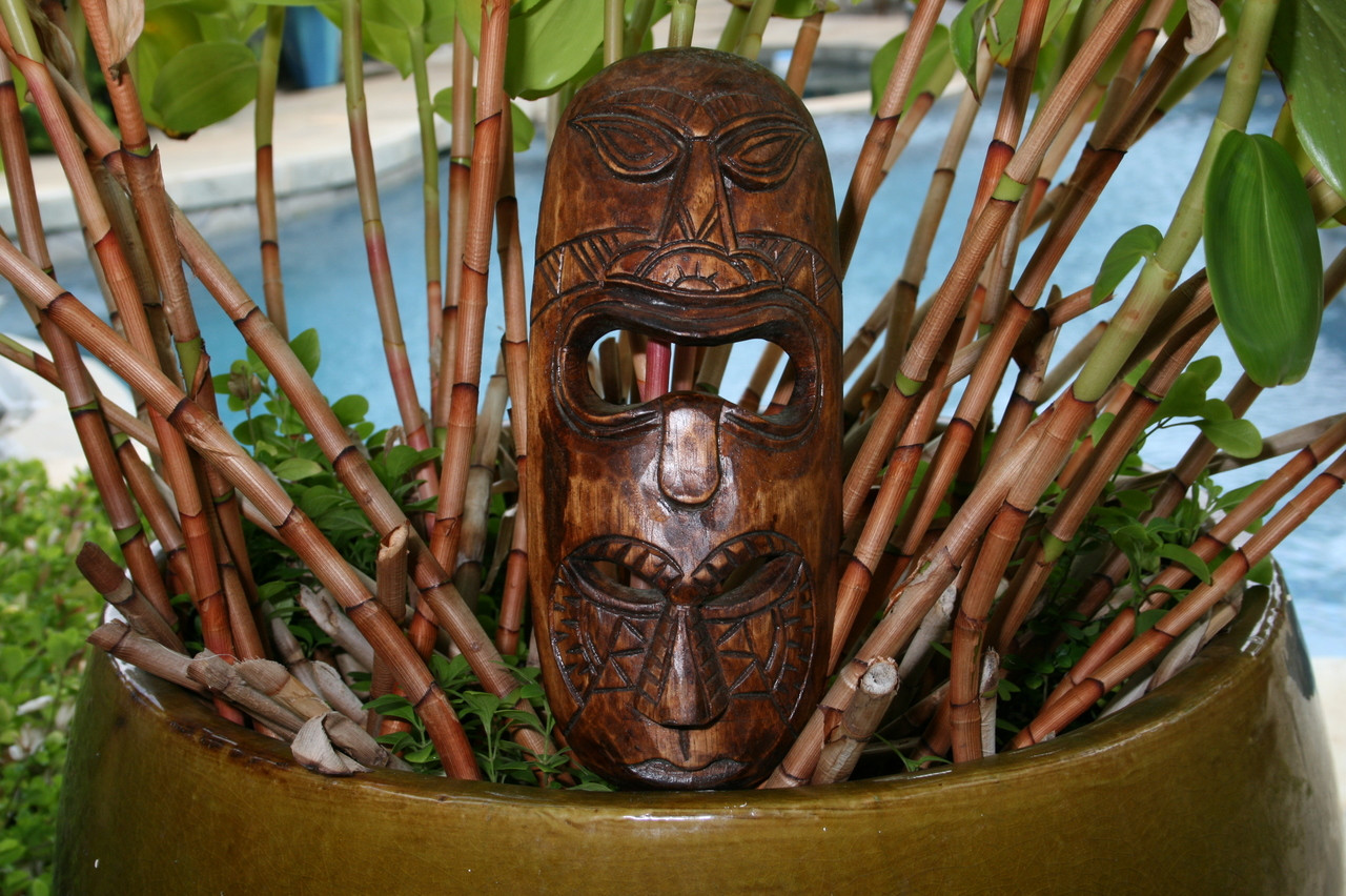 Fijian Tiki Mask 12" - 2 Deities Love & Happiness | #mdr1900930 ...