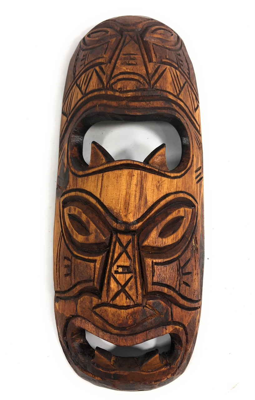 Fijian Tiki Mask 12" - 2 Deities Strength & Abundance | #mdr1900230 ...