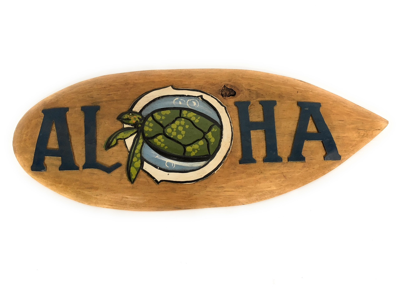 Aloha Surf Sign 20" Hand Carved/painted | #LDR08 - TikiMaster.com