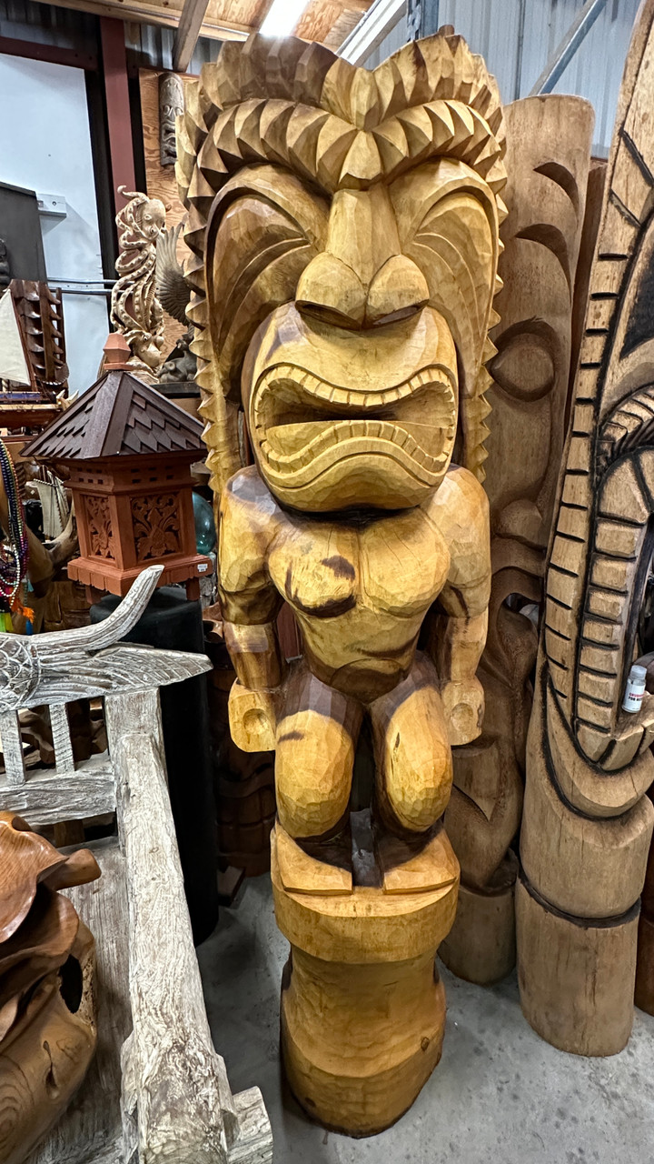 Exquisite Tiki Ku 7 foot - Natural MonkeyPod Architectural Design | # ...