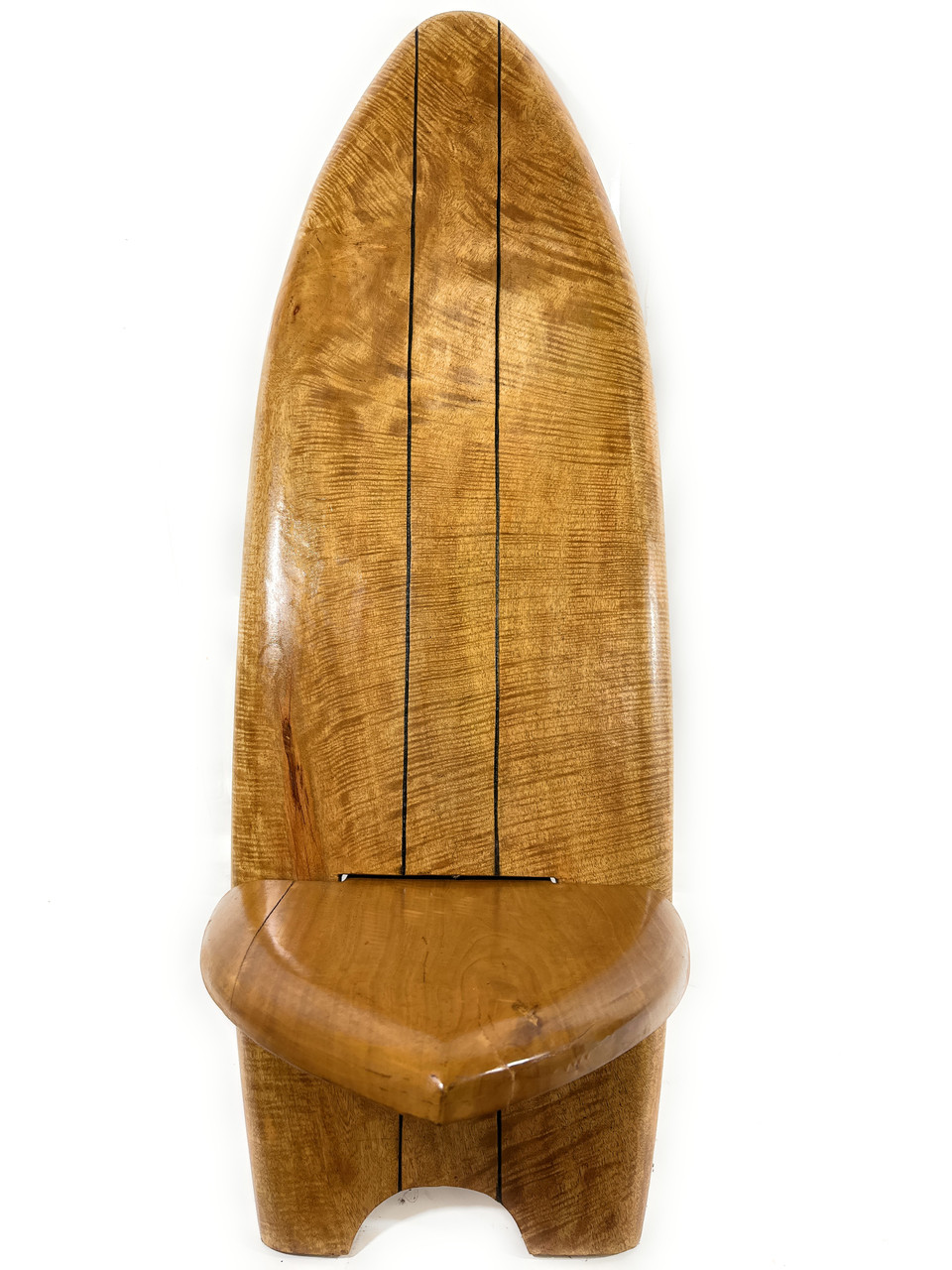 Premium Curly Koa Surf Chair with Double Stringers 40 inch X 15 inch X ...
