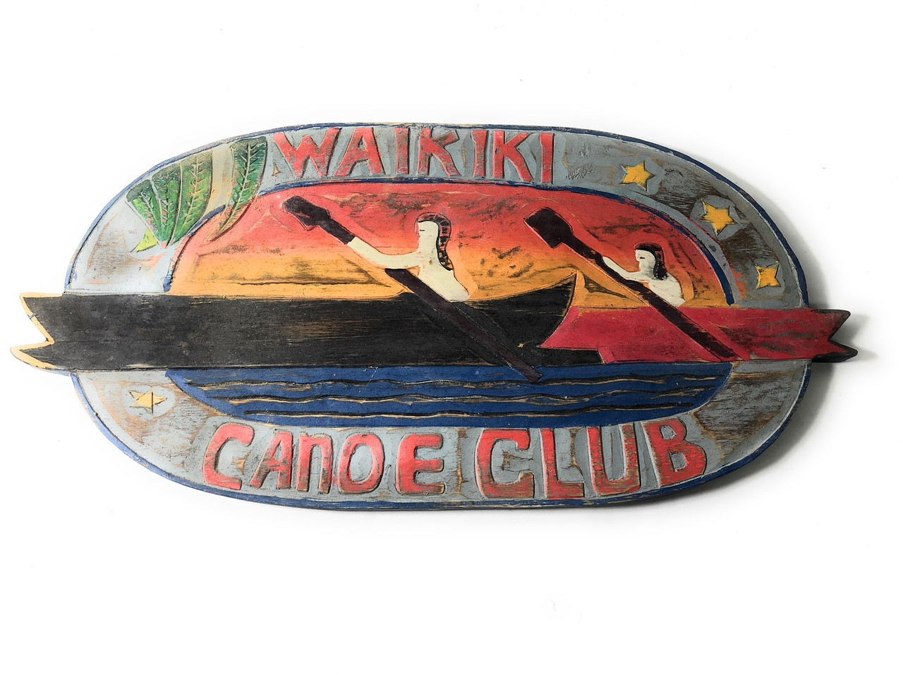 Waikiki Canoe Club Vintage Replica Sign 22 inch - Outrigger Canoe | # ...