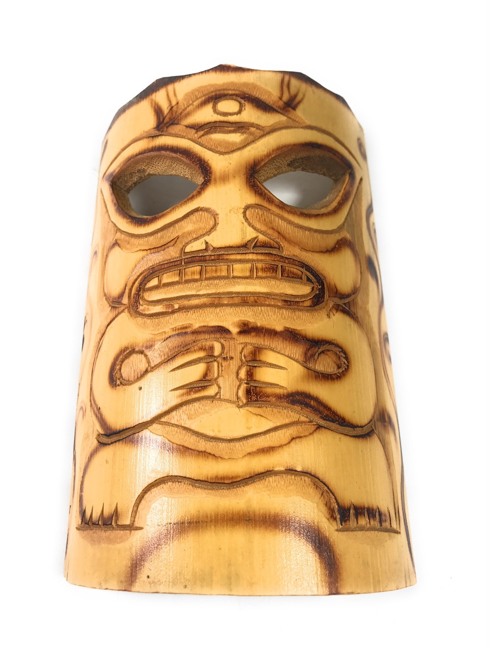 Strength Bamboo Tiki Mask 7" | #bag1502417 - TikiMaster.com
