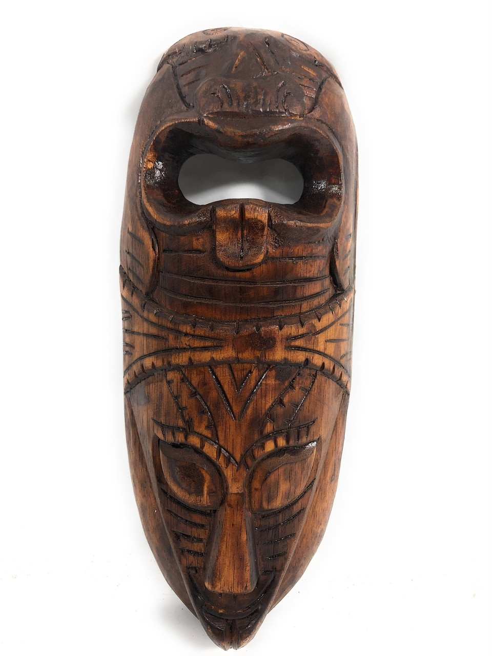 Fijian Tiki Mask 12" - 2 Deities Love & Strength | #mdr1900830 ...
