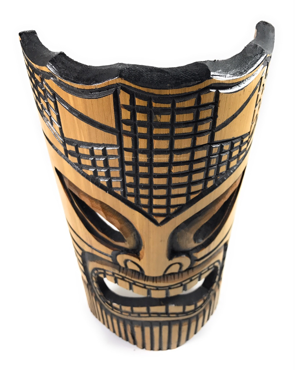 Happy Bamboo Tiki Mask 12" | #dpt509630 - TikiMaster.com