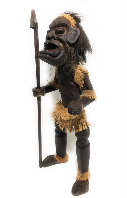 Male Primitive Warrior Chief w/ Spear 28" - Tribal Art | #lge2400170 ...