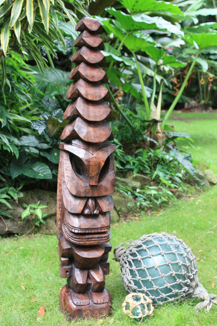 Tiki God Temple Image 48" Health Tiki - Stained Hawaii Museum Replica ...