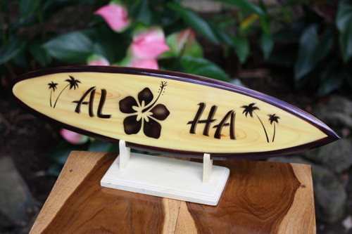Classic Surfboard Trophy Aloha with Hibiscus 16 in | #wai350240f ...