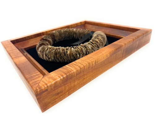 Feather Lei Pheasant Accent in Ultra Premium Solid Koa Shadow box 15 in ...