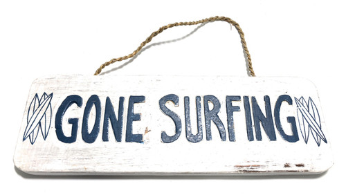 Gone Surfing Sign 14" - Beach Decor | #ort1705635 - TikiMaster.com