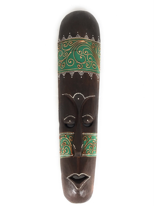 Tribal Tiki Mask 20 in Green - Tattoo Primitive Art | #wib370150g ...