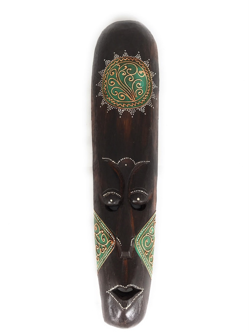 Tribal Tiki Mask 20" Green - Tattoo Primitive Art | #wib370250g ...