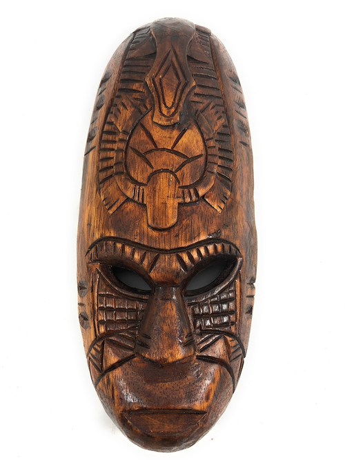 Fijian Tiki Mask 12 in with Turtle & Gecko - Oceanic Art | #mdr1901330 ...