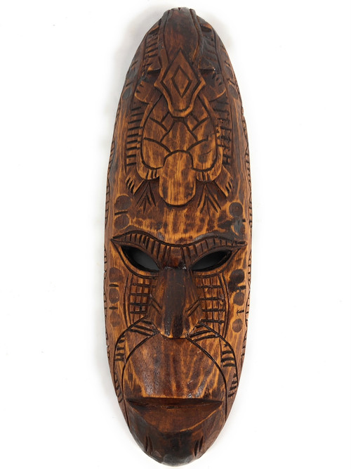 Fijian Tiki Mask 20" w/ Turtle & Gecko - Tropical Decor | #mdr1901350 ...