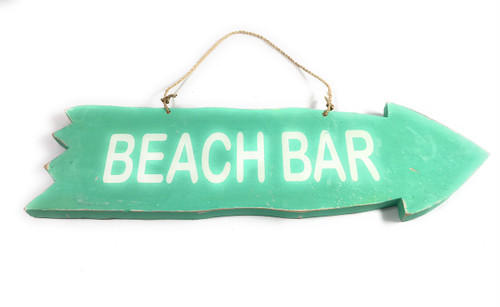 Arrow Sign "Beach Bar" Wooden 12" X 4" - Turquoise | #snd25105t ...