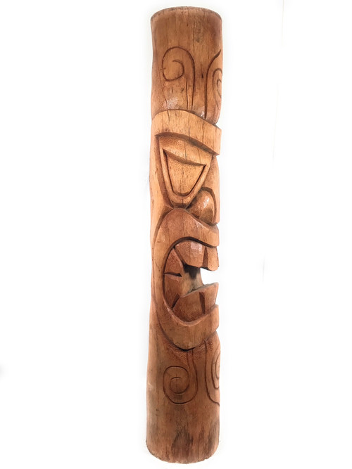 Koru Tiki Totem Pole 60 in Outdoor Decor - Natural Finish | # ...