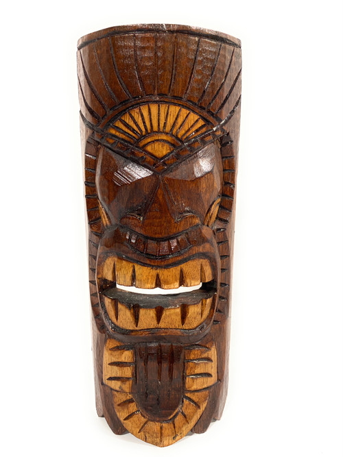 Chief Tiki Mask 12" - Kuka Tiki hand Carved | #bag1506630 - TikiMaster.com