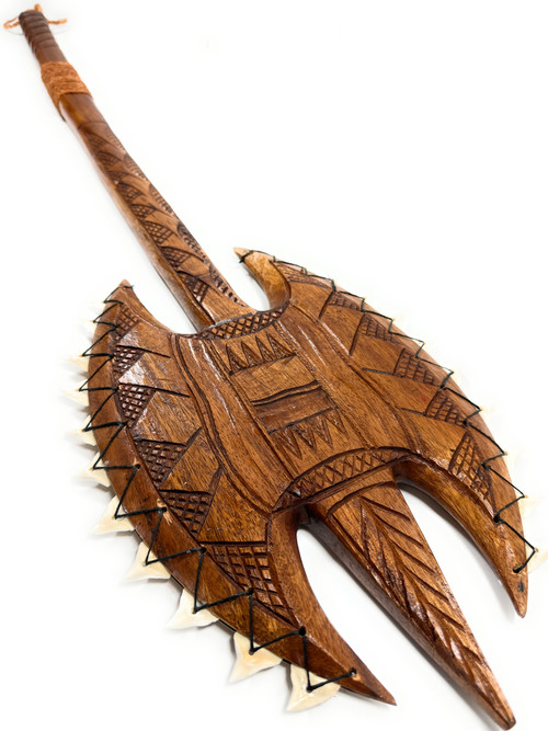 Ultimate Fijian Double Sided Club 40 in with 22 Bull Teeth | # ...