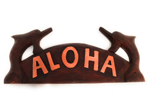 Aloha Sign w/ Carved Dolphins 12" - Tropical Decor | #bds1200940 ...