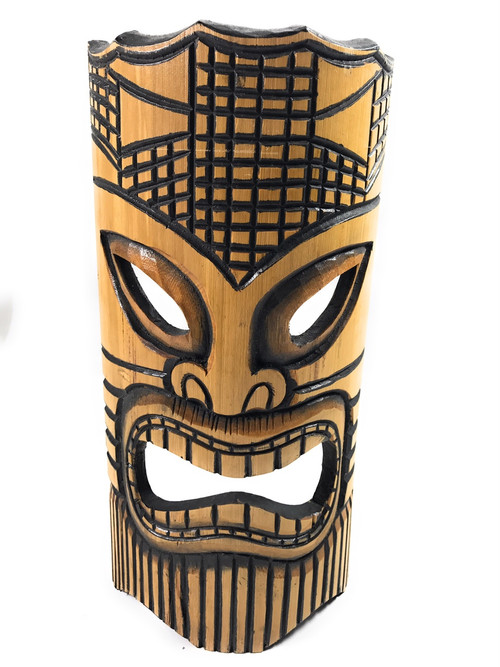 Happy Bamboo Tiki Mask 12" | #dpt509630 - TikiMaster.com