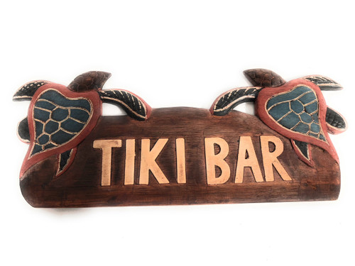 Tiki Bar Sign 14 in with Turtles Honus | #bag1502040 - TikiMaster.com