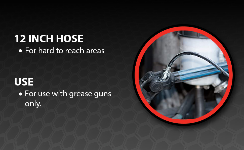 12" Grease Gun Flex Hose