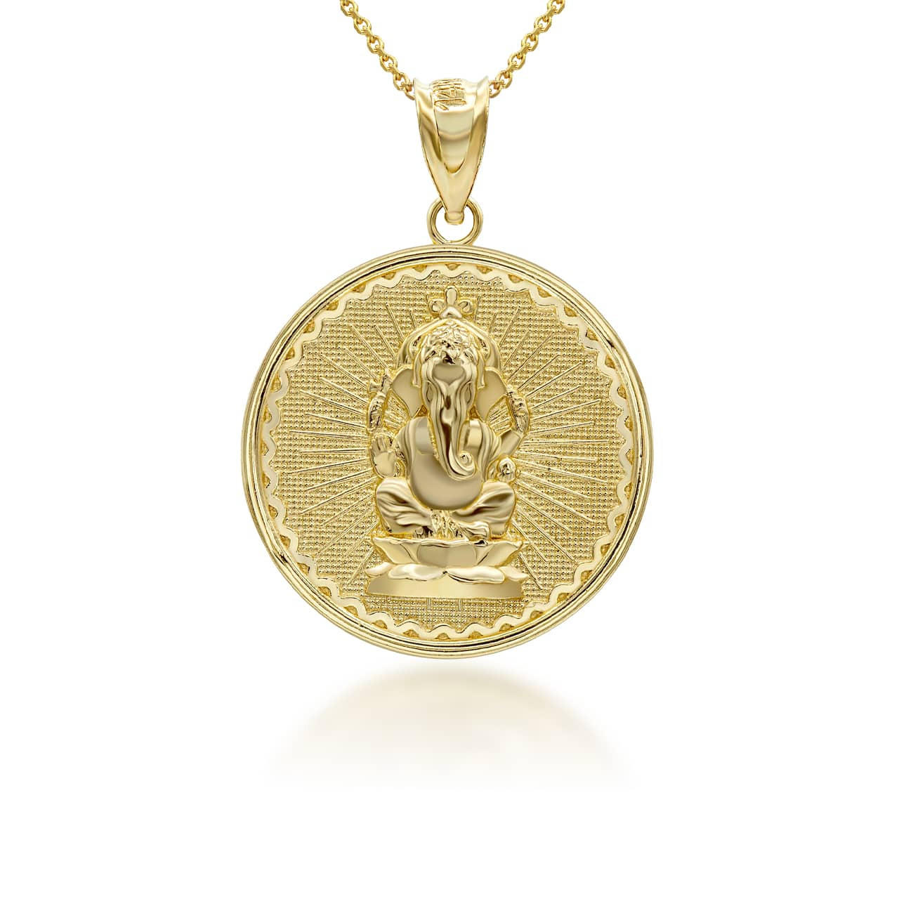 Gold Lord Hanuman Hindu God Coin Pendant/Necklace - Factory Direct Jewelry