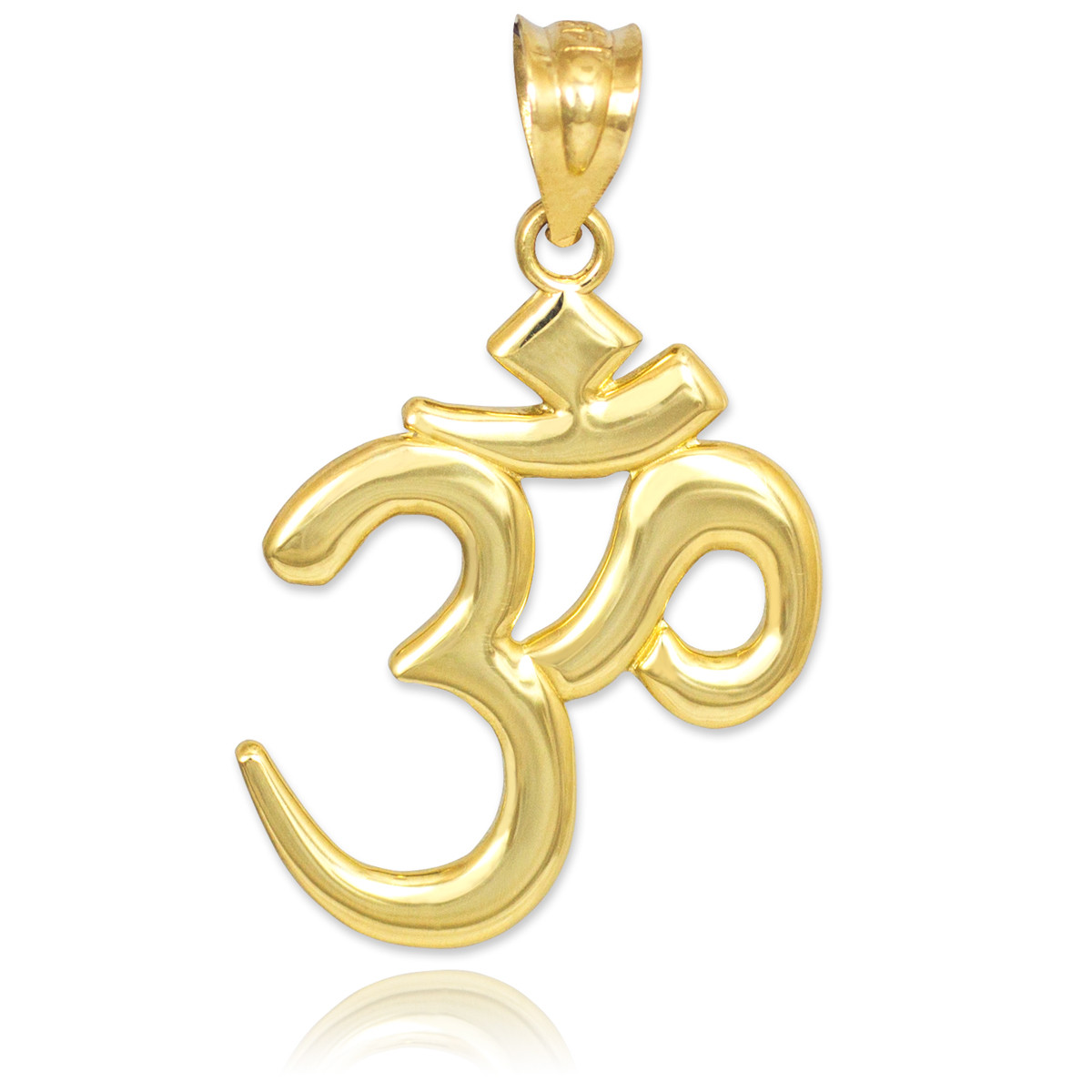 Two-Tone Gold Om Symbol Pendant Necklace | Om Pendants