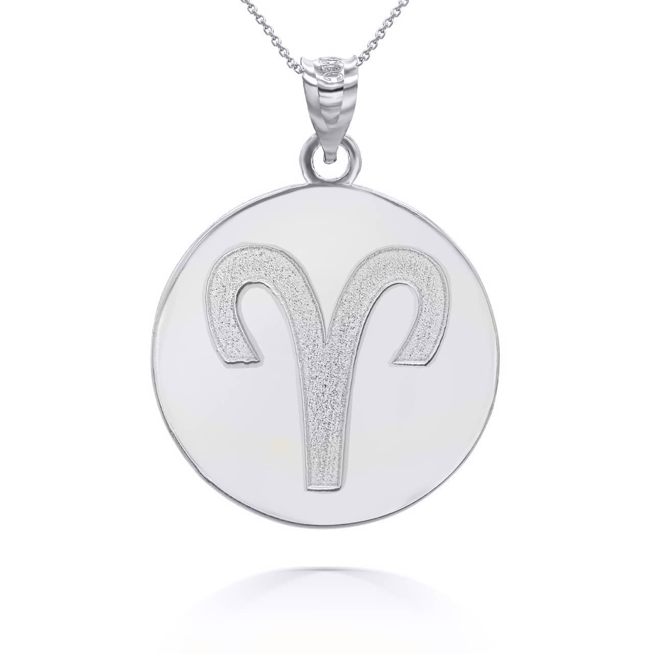 12 Astrological Sterling Silver Personalized Zodiac Sign Pendant Necklace Aquarius Helvetica Pendant Only