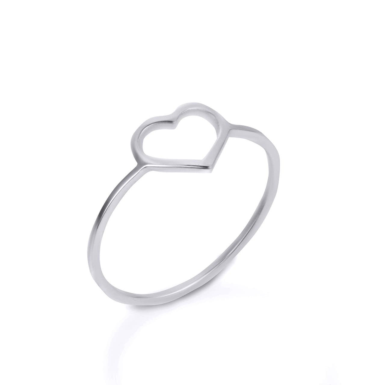 .925 Sterling Silver Heart Shape Ring | Factory Direct Jewelry