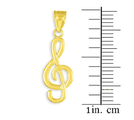 Gold Treble Clef Pendant