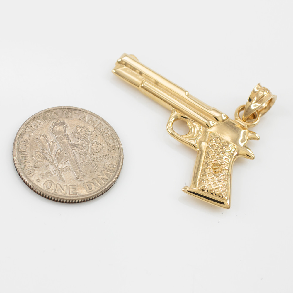 Gold Revolver Gun Pendant Necklace | Revolver | Gun Pendants