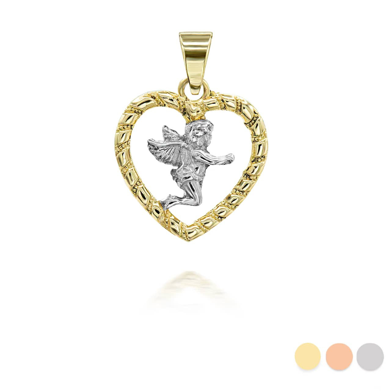 Gold Angel Hearts Ring | Angel Rings