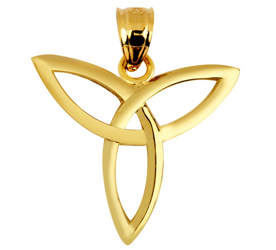 Round Gold Trinity Pendant